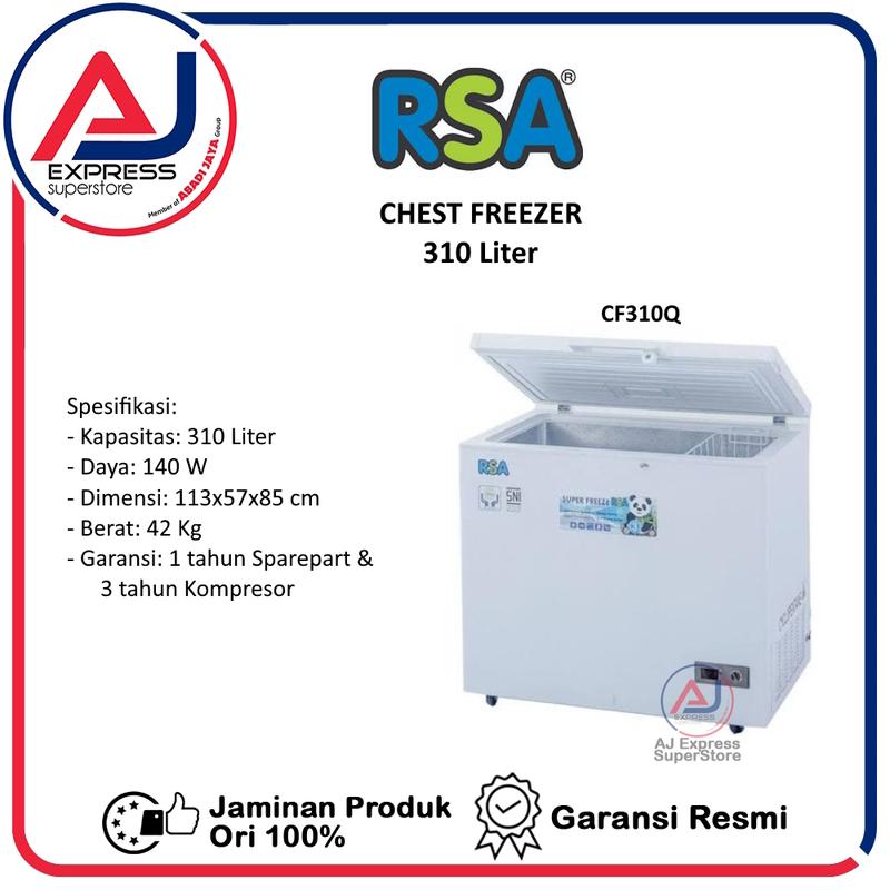 RSA CF310Q Chest Freezer kapasitas 310 Liter | Gea | CF 310Q - Shop ...
