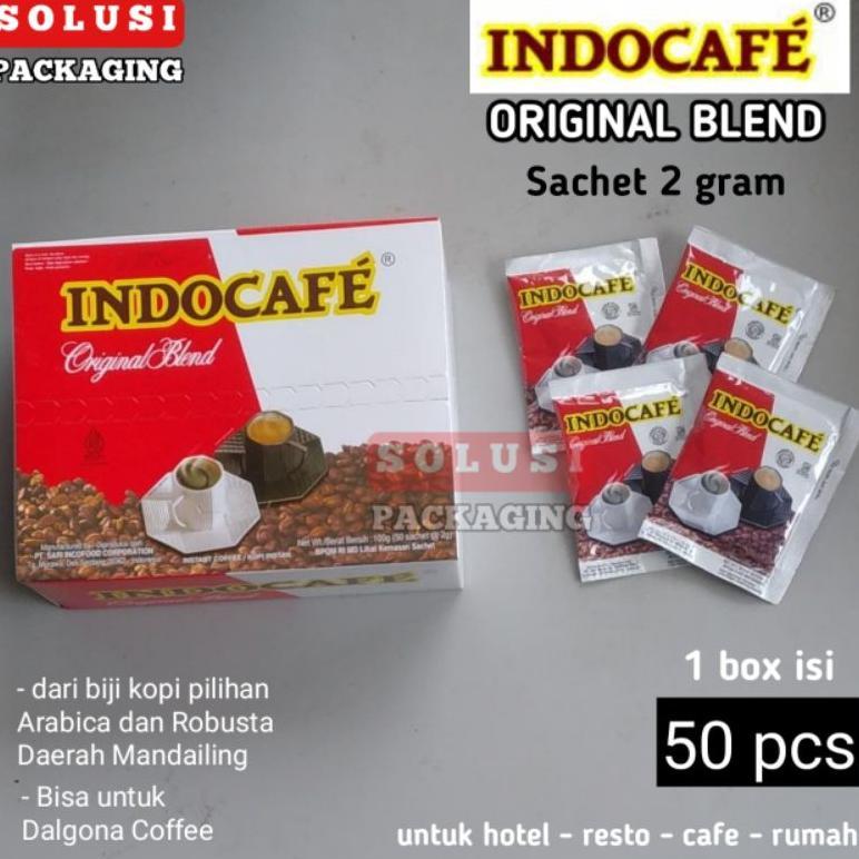 Indocafe Original Blend 2gr ( 50 sachet ) kopi hotel cafe kopi - Shop | Tokopedia