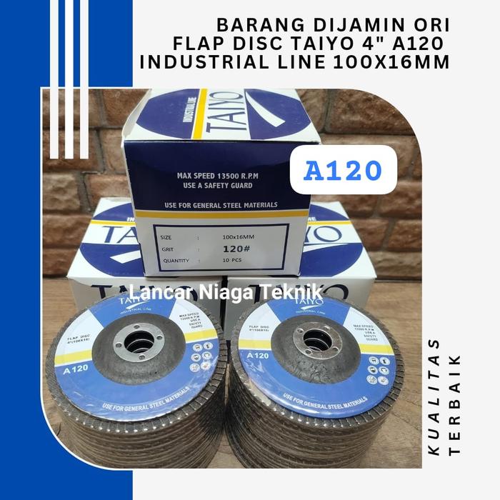 Jual FLAP DISC TAIYO 4" SPEC A120 - Jakarta Barat - Lancar Niaga Teknik ...