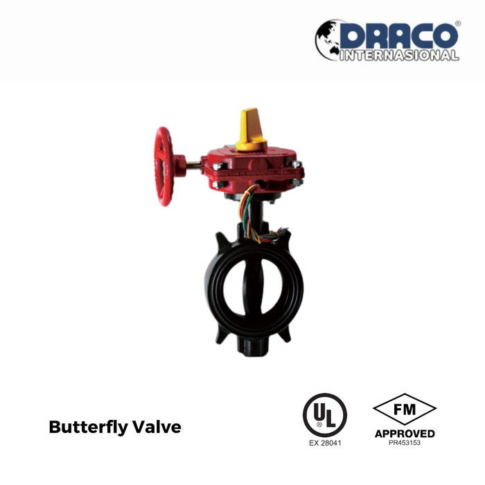 Jual Butterfly Valve C/W Supervisory Switch UL/FM Wafer Type 2 ½, 3, 4 ...