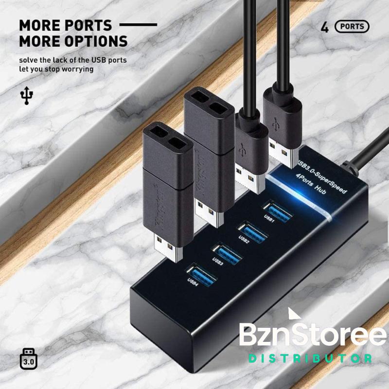 USB HUB 3.0 4 PORT PANJANG KABEL 30cm - Shop | Tokopedia