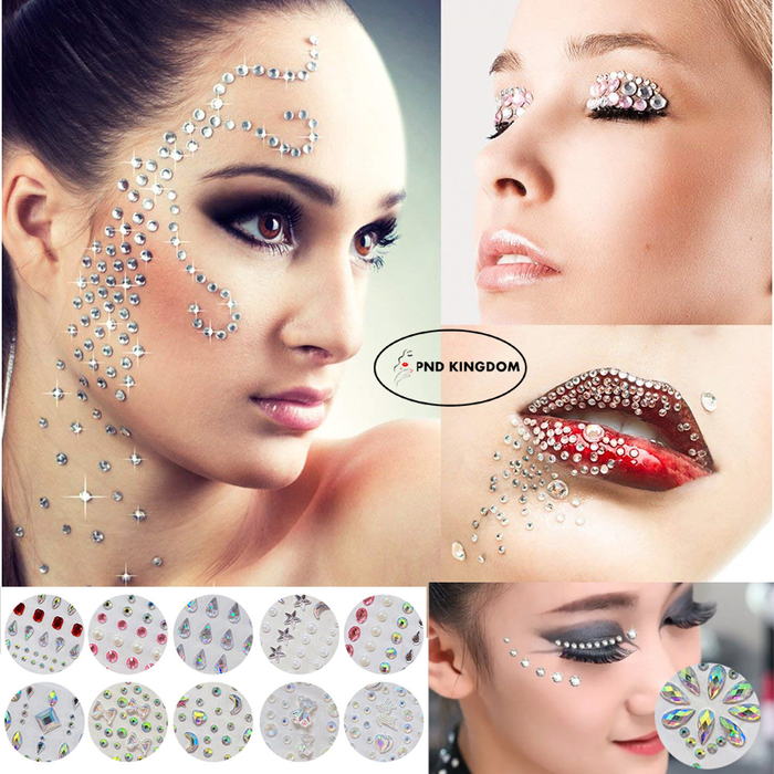 Promo [ NEW ] Diamond 3D Crystal Face Sticker / DIY Stiker Wajah ...