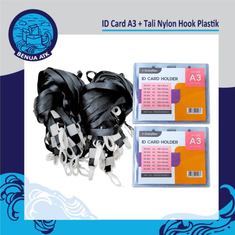 Bundling ID Card A3 + Tali Nylon Hook Plastik [NYLKP] - Shop | Tokopedia