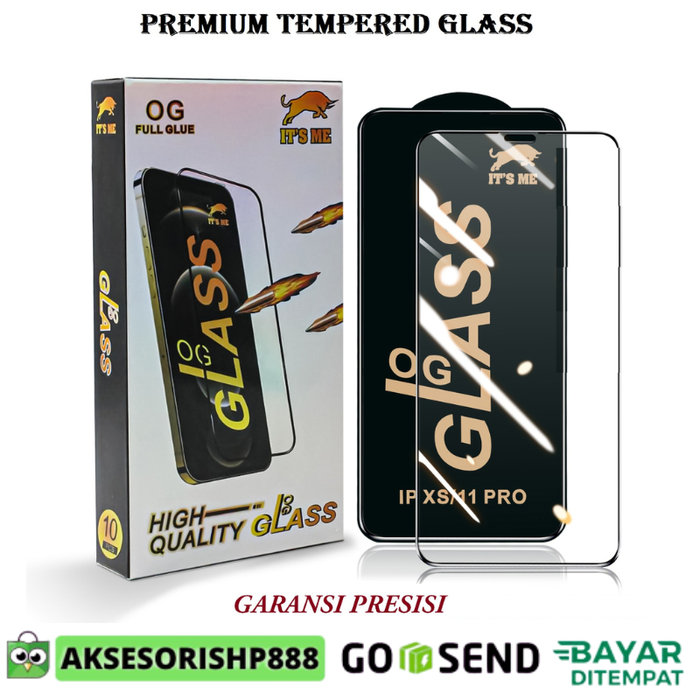 Jual OG Glass iPhone X XS 11 Pro Premium Tempered Glass Full Screen ...