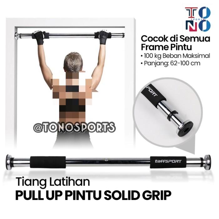 Besi Bar Pull Up Pintu Solid Grip TaffSPORT Tiang Latihan 62-100cm ...