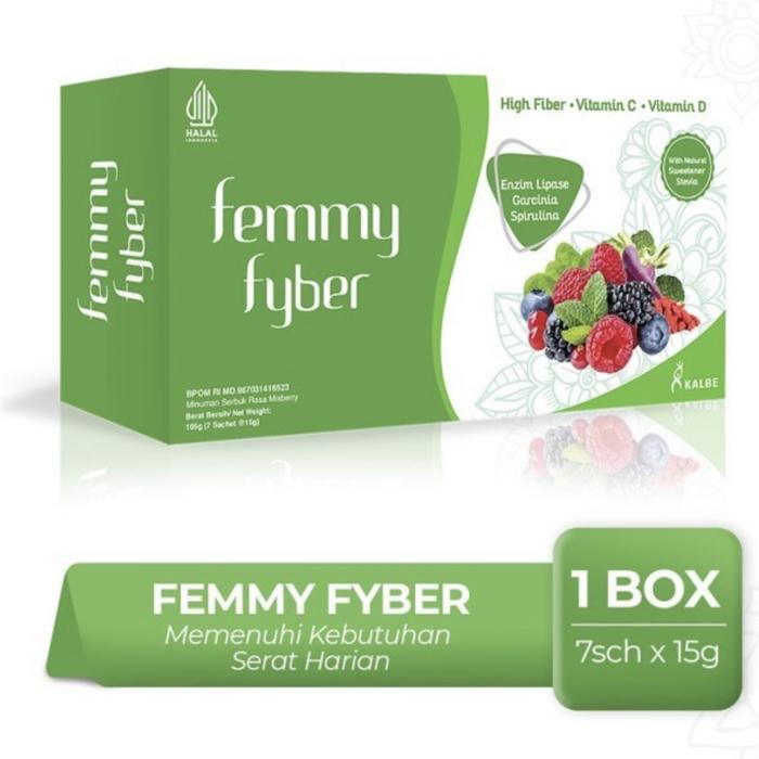 Jual Femmy Fyber Minuman Diet Fiber Detox 7 Sachet 15gr 1 box Serat ...
