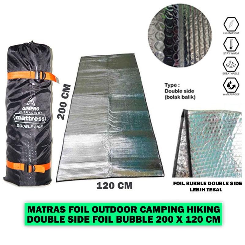 Matras Camping 200x120 Alumunium Foil Lipat Murah Tebal Angin Empuk ...