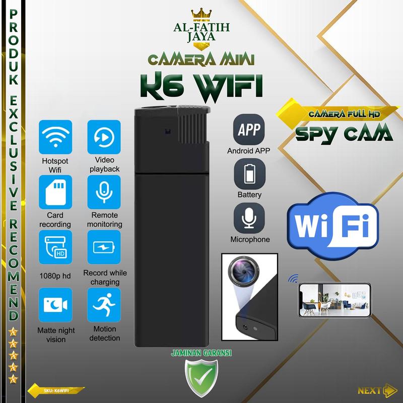 Spy Cam Camera Lighter K6 WIFI Kamera Spy Pengintai Model Pematik ...