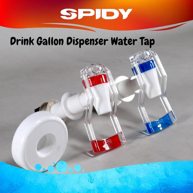 SPIDY Keran Dispenser Galon Air Minum Aqua Tekan Merah Biru Penutup ...