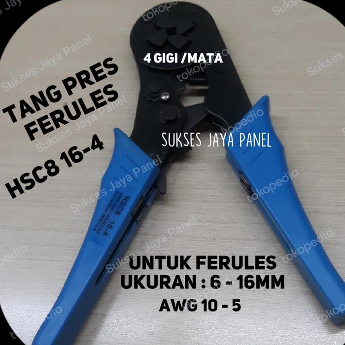 Jual Tang pres skun ferules HSC8 16-4(untuk ferules 6 - 16mm) awg 10-5 ...