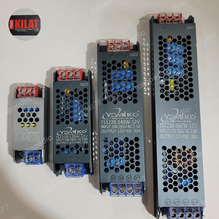Jual Travo LED 12v Slim Alumunium Led Power Supply 3A 5A 10A 20A 30A ...