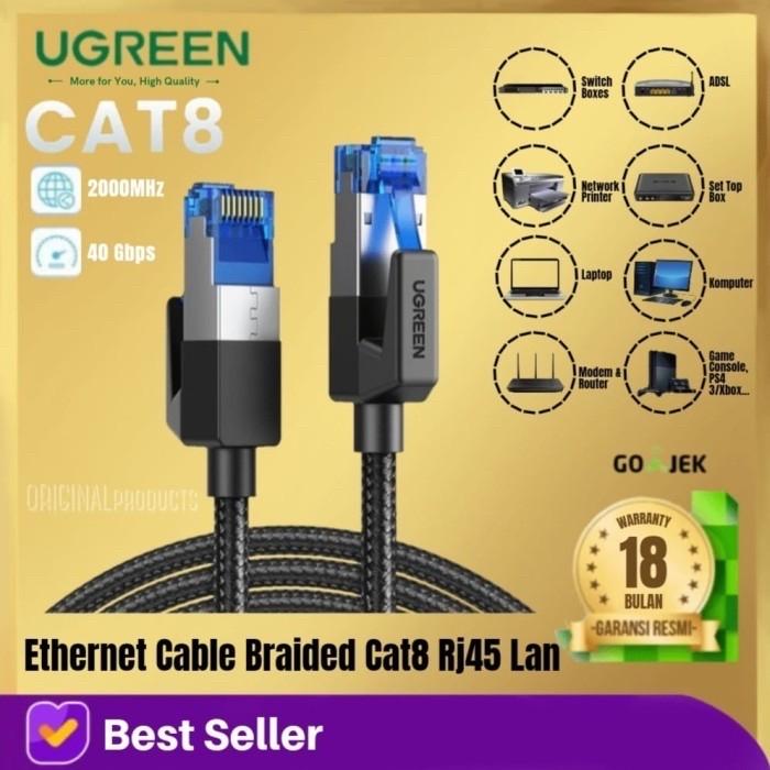 Promo Ugreen kabel lan cat 8 ethernet rj45 cat8 gigabit 40gbps 15 meter ...