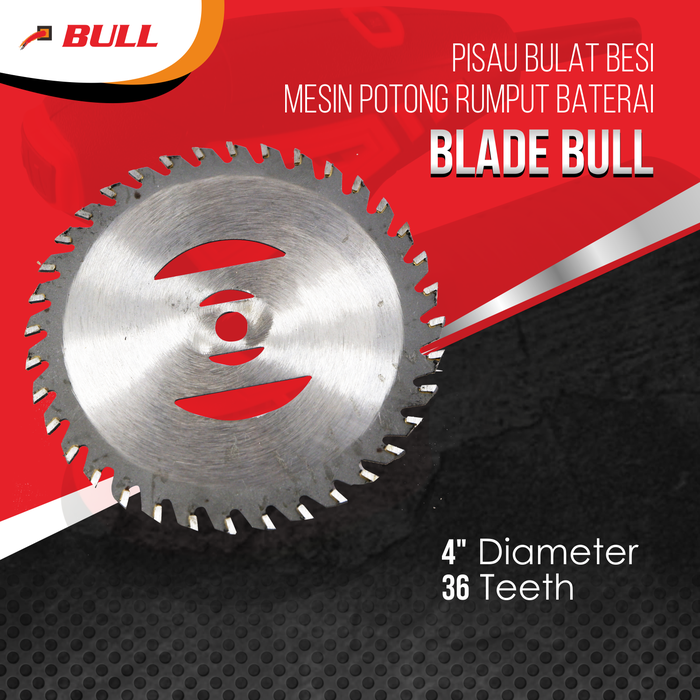 Jual Bull Pisau Bulat besi mesin potong rumput 4 inch - Kota Magelang ...
