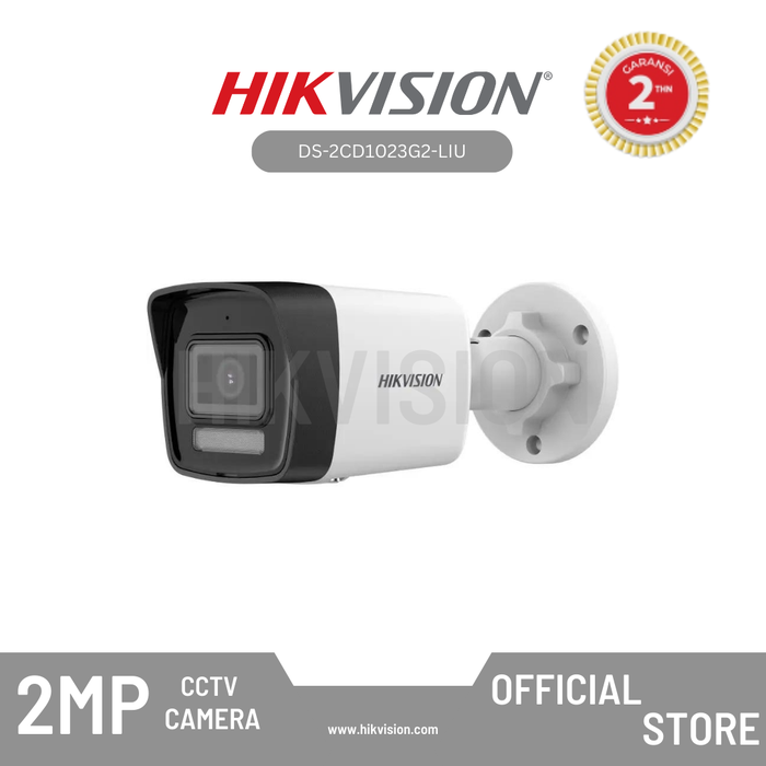 Promo HIKVISION - DS-2CD1023G2-LIU Camera IP CCTV 2 MP Smart Hybrid ...