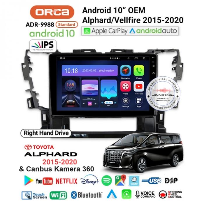 Jual Head unit Android Alphard 2015-2020 Orca 9988 Standard Ram 4gb ...