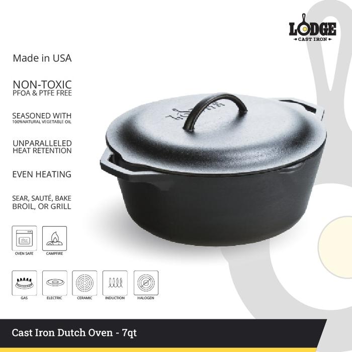 Promo Lodge Cast Iron 7 Quart Dutch Oven - L10DOL3 - Jakarta Utara ...