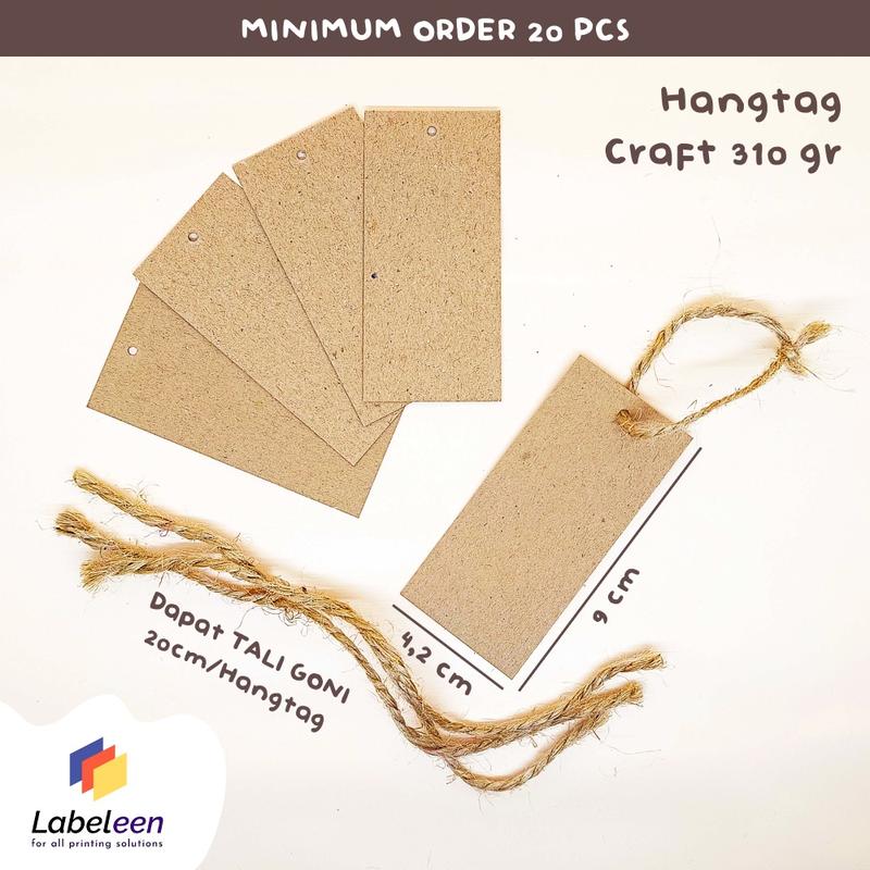 Hang Tag Polos Coklat Murah/ Hangtag Craft | BISA INCLUDE TALI - Shop ...