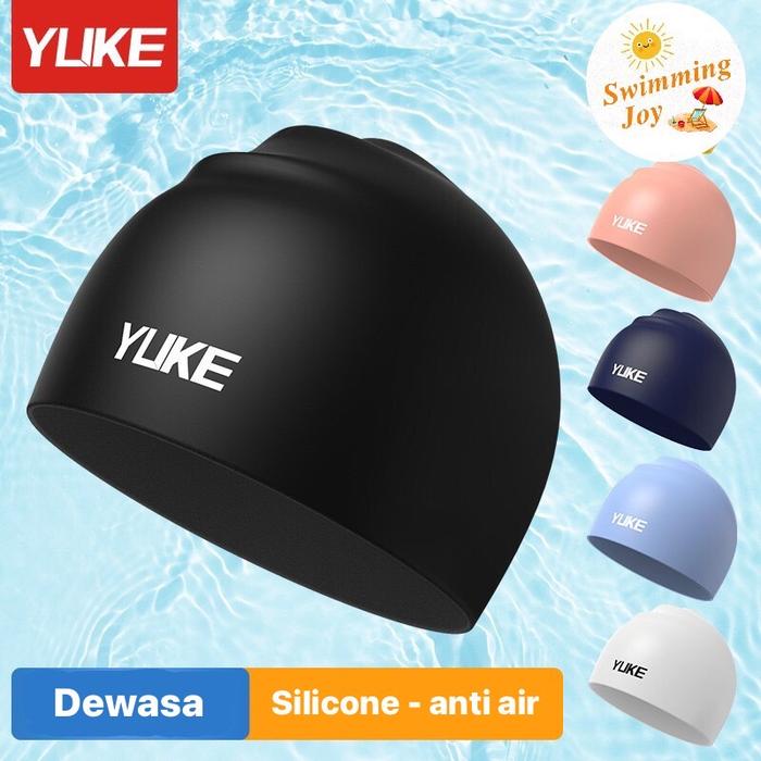 Jual Topi Renang Dewasa Silicone Anti Air / Topi Renang Remaja ...