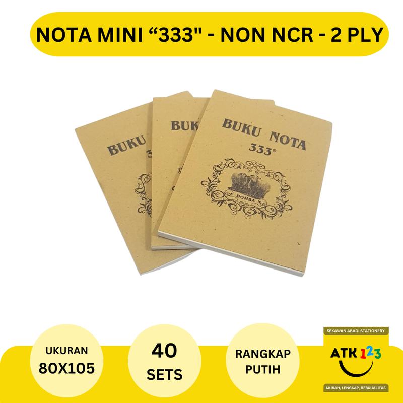 Nota Mini 2 Ply Merk 333 / Rankap 2 / Putih Putih - Shop | Tokopedia