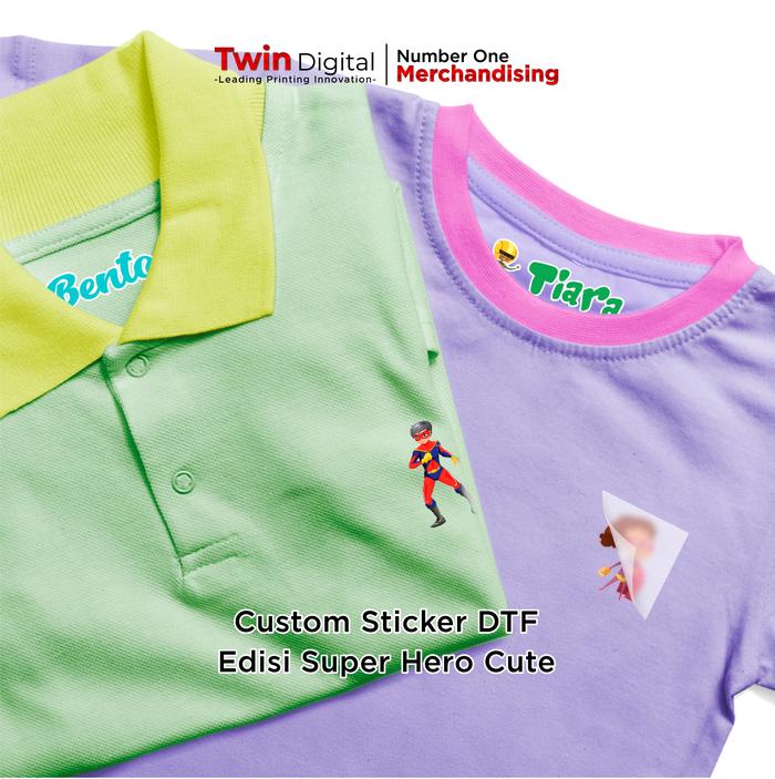 Jual Custom Sticker DTF Super Hero Cute - Label Sablon Setrika Siap ...