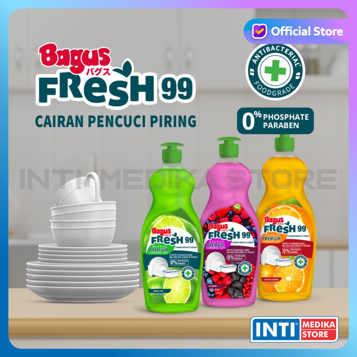 Promo BAGUS - Sabun Cuci Piring FRESH 99 600ml BOTOL Antibacterial ...