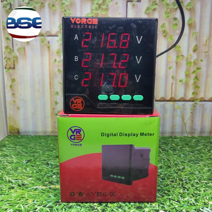Jual VORGE VR-AV33 Digital Voltmeter 3 Phase Volt Panel Meter NO LARKIN ...