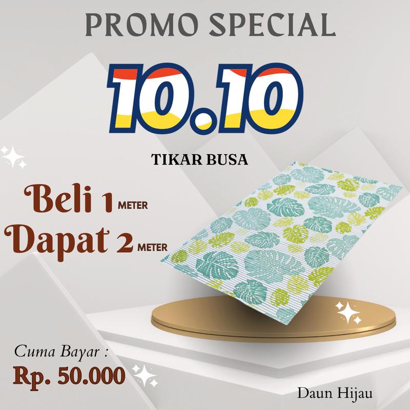 Tikar Busa PVC Kamar Mandi Anti Slip P = 2 meter Tikar Monstera - Shop ...