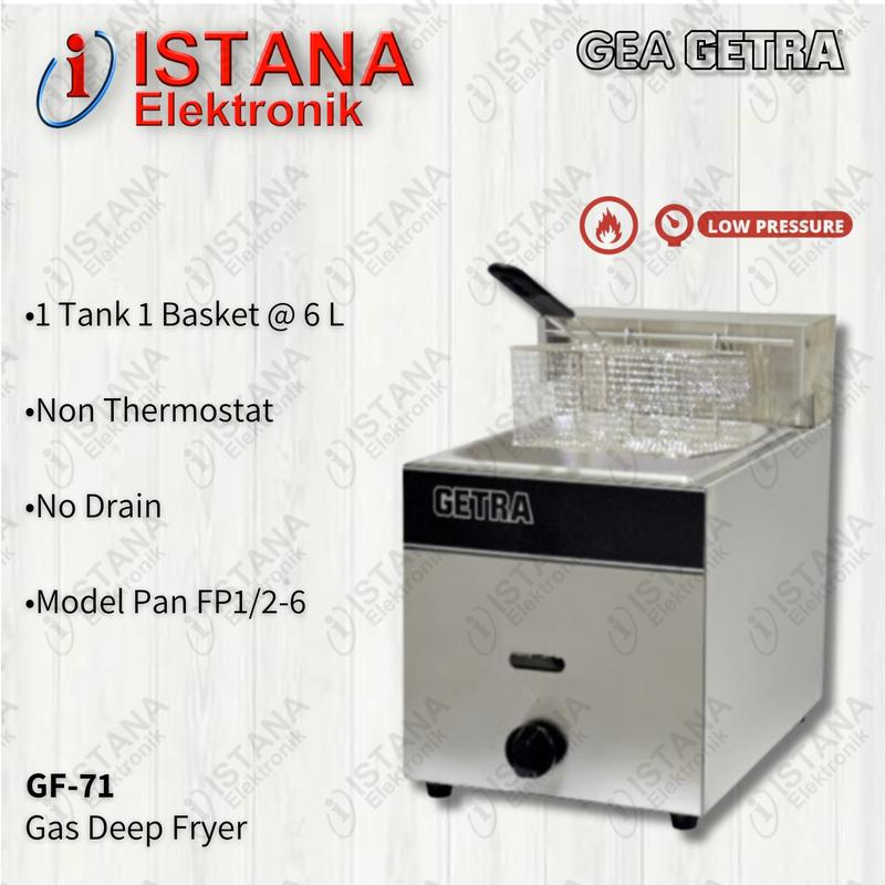 GETRA GAS DEEP FRYER 1 TANK 6 LITER GF-71 - Shop | Tokopedia