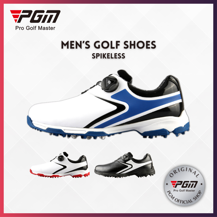 Promo PGM Men Golf Shoes Fixed Nail Sole FITGO Knob Lace | Sepatu Golf ...
