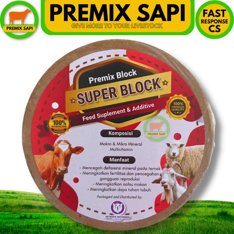SUPER BLOCK 500 GRAM (New Formula) Premix Mineral Blok Terna - Shop ...
