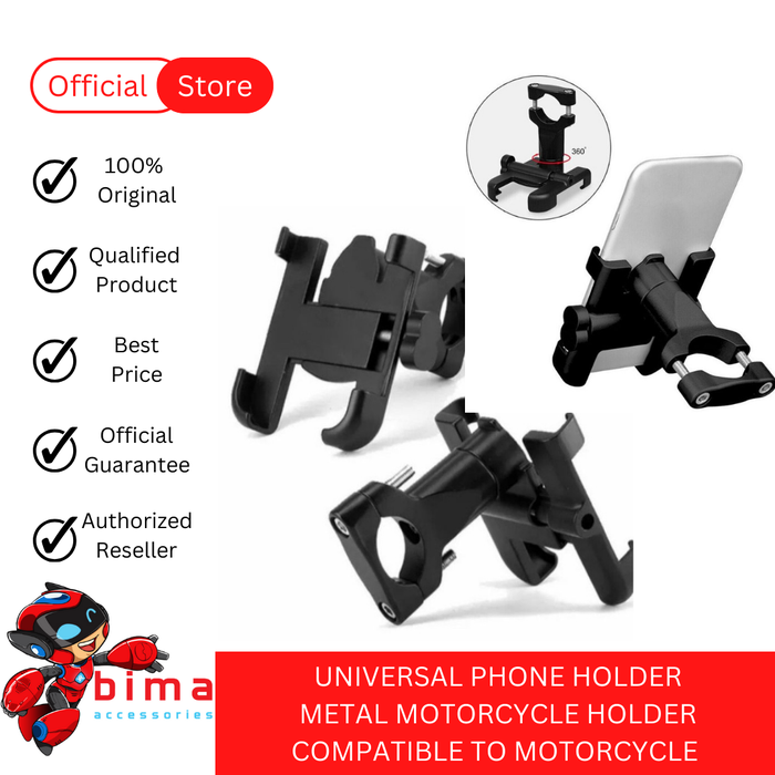 Promo Holder HP Motor Stang Bahan Besi / Full Metal Body C1 Bike Holder ...
