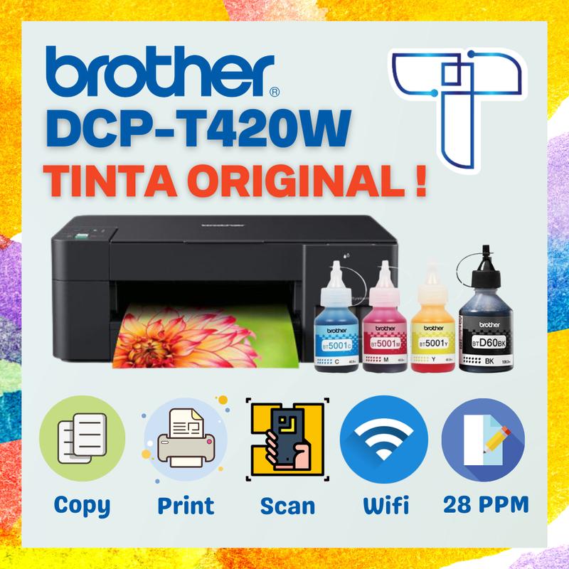 Printer Ink Tank Brother DCP T420W Inkjet Scanner Wifi Multifunction ...