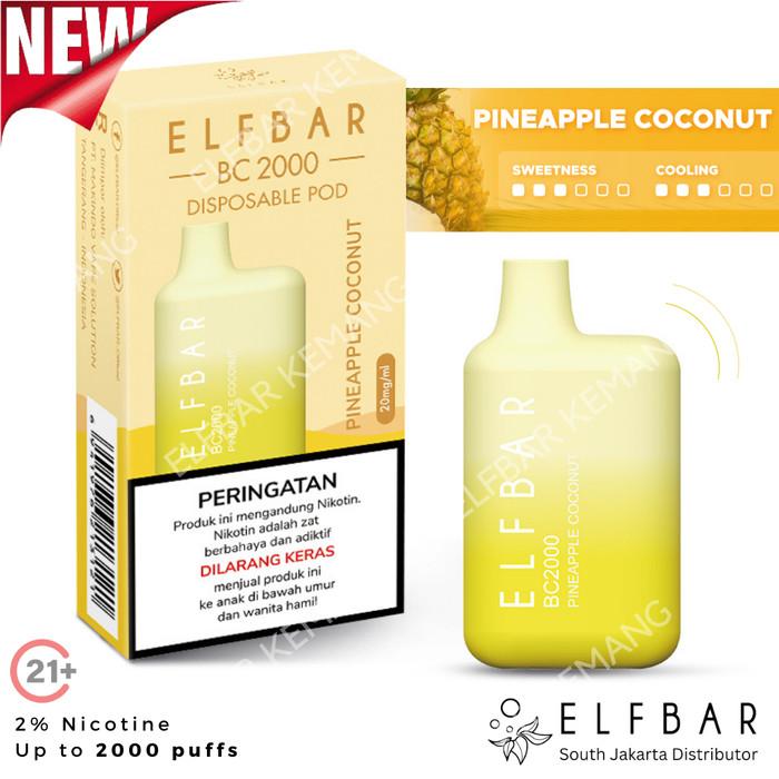 Jual ELFBAR BC2000 Pineapple Coconut 2000 Puffs | Disposable Pod Vape ...
