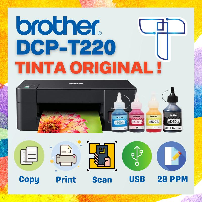 Printer Brother DCP T220 - TINTA ORIGINAL - Inkjet - Scan & Copy - Shop ...