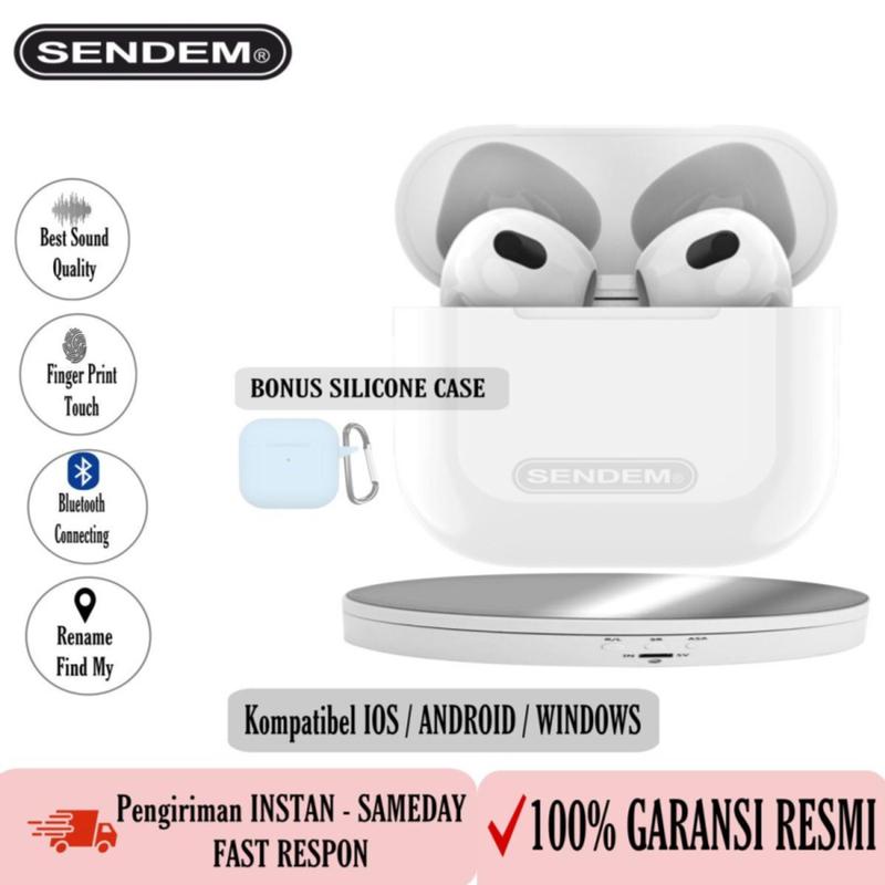 Headset Bluetooth Pro Gen 3 Sendem G400 With Wireless Charging Case ...