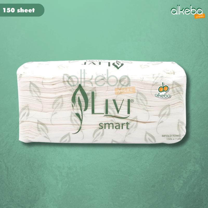 LIVI Smart Multifold Towel 150 Sheet - Tissue Serap Air & Minyak Ideal ...
