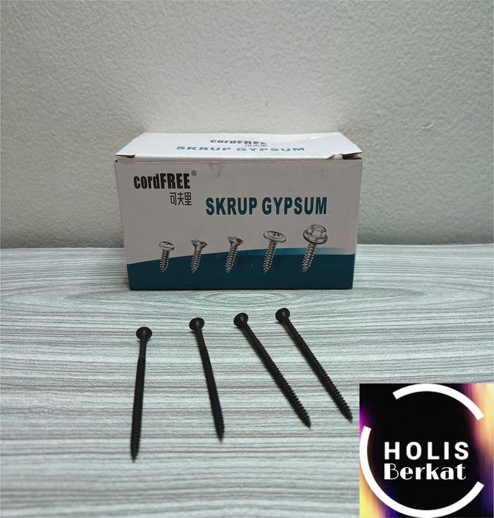 Jual Sekrup Skrup Gypsum Gipsum 6 x 3 Inch 7cm Drywall Screw 1 KOTAK ...