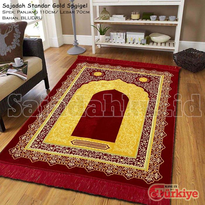 Promo Sajadah Tebal Bahan Bludru Asli Turki Turkey Turkiye - Hitam ...