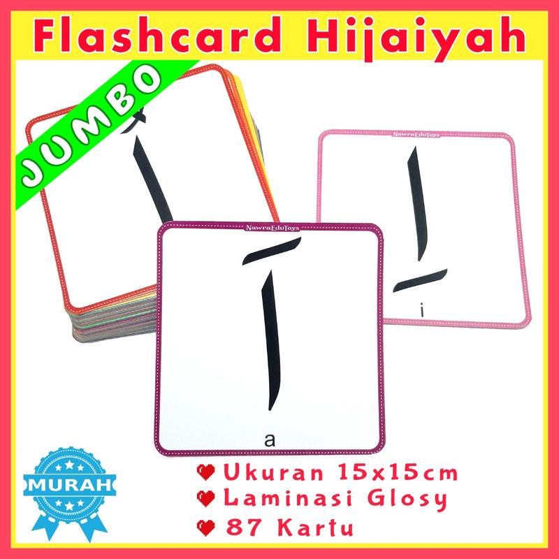 Flashcard JUMBO huruf hijaiyah HAROKAT Ukuran Besar, Kartu Pintar ...