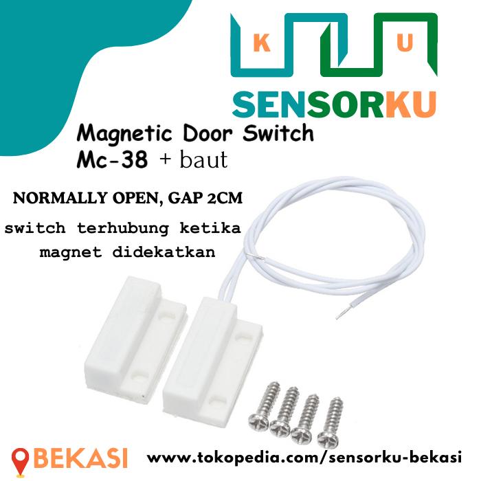 Sensor Pintu Jendela Magnet MC38 MC-38 Magnetic Door Switch arduino ...