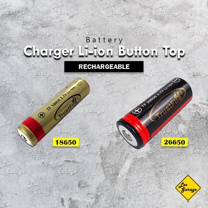 Promo Baterai Batre 18650 26650 Lithium ion Rechargeable Battery Senter ...