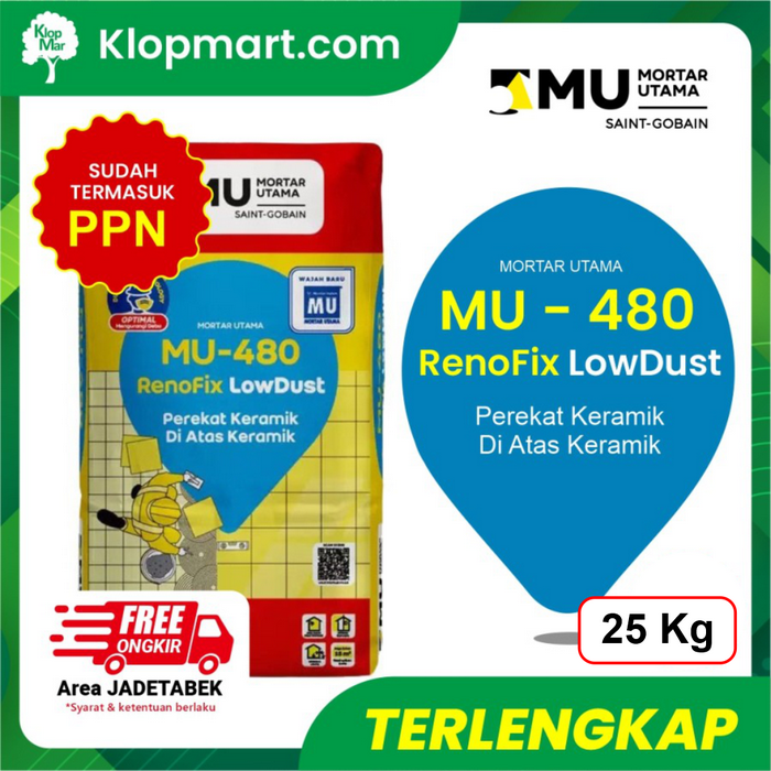 Jual Mortar Utama MU-480 RenoFix Perekat Keramik di Atas Keramik 25kg ...