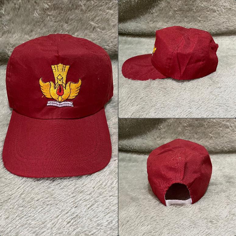 Topi Sekolah SD SMP SMA Pramuka Bordir Termurah Putra Putri Karet ...