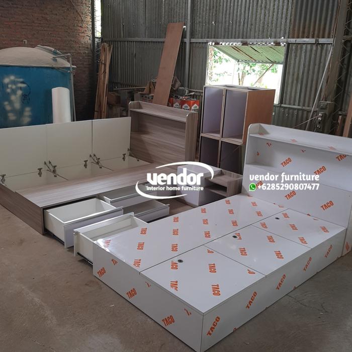 Jual CUSTOM | Dipan Twin Bed Interior Furniture Minimalis HPL Interior ...