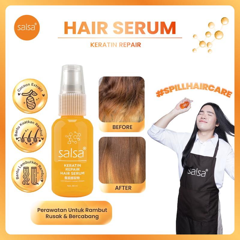 SALSA Keratin Repair Hair Serum - Cocoon (Perawatan Rambut Kusut ...