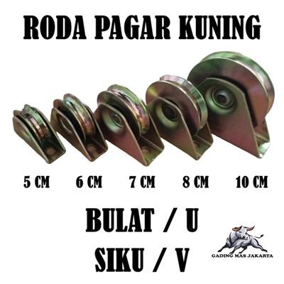 Jual PROMO TERMURAH RODA PAGAR KUNING BULAT SIKU U V 5 6 7 8 10 CM ...