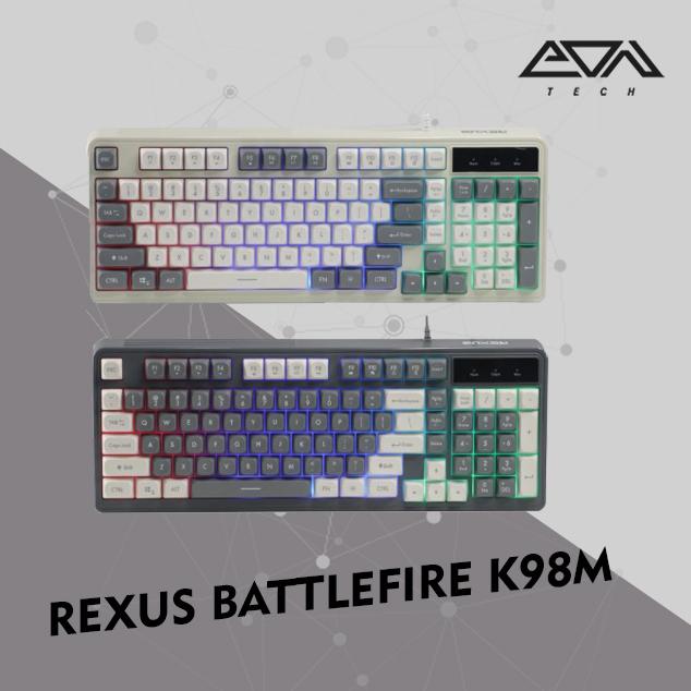 Jual Rexus Battlefire K87M Wired Membrane TKL Gaming Keyboard - Cream ...
