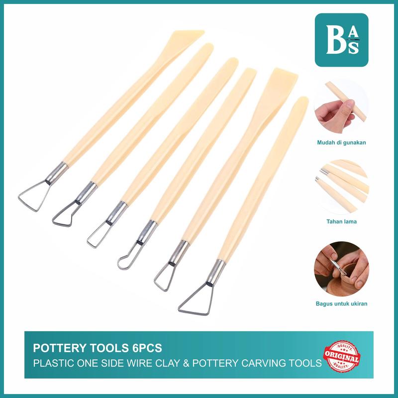 BAS Plastic Pottery Tools 6Pcs / Alat Pemodelan dan Ukir - Shop | Tokopedia