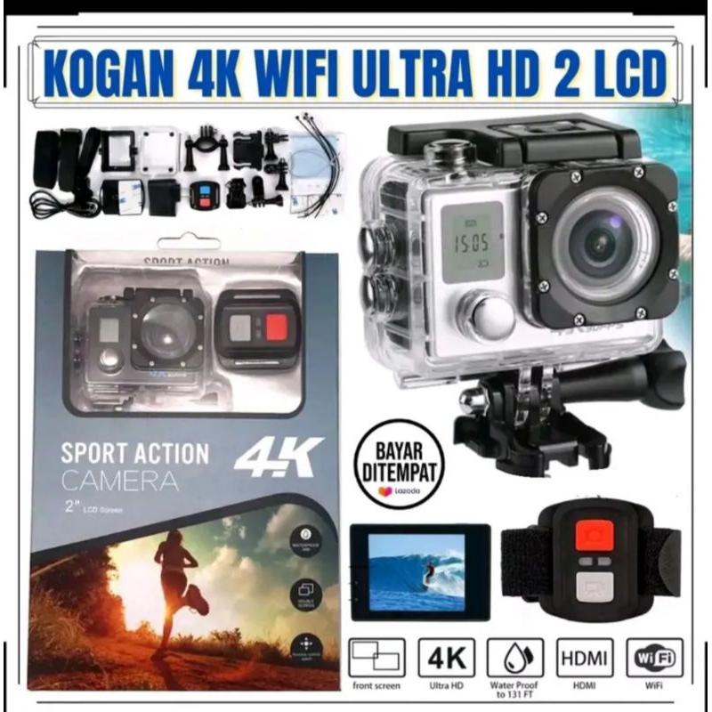 Kamera Sport Action Kogan Wifi 2 LCD + Remote Control 4K Ultra - Shop ...