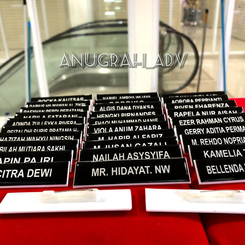 nama dada name tag papan nama PDH PNS grafir - Shop | Tokopedia